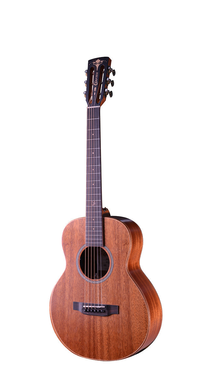 Crafter Mino ALM, Small Body Acoustic/Electric Guitar - Mahogany ...